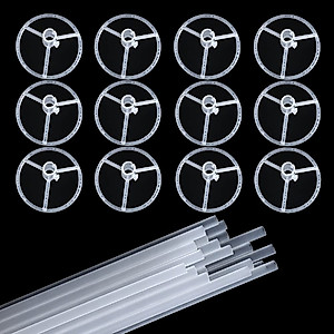 12 set 30 inch Balloon Stand Kit for Table Top with Bases and Cups Table Desktop Balloon Holder，Balloon Sticks Centerpieces Holder for Balloon Banquet for Adults/Kids Party Decoration