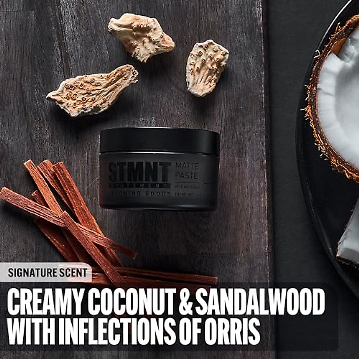 STMNT Grooming Goods Matte Paste 3.38 oz | All Day Strong Hold & High Volume | Hair Clay Paste For Men | Non-Greasy Formula | Texture Paste for Hair | Ideal for Dry & Damp Hair | Mens Hair Styling