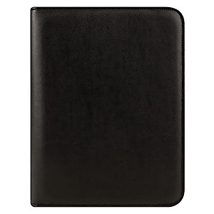 FranklinCovey - FC Basics Binder - Simulated Leather Zipper Binder (Classic, Black)
