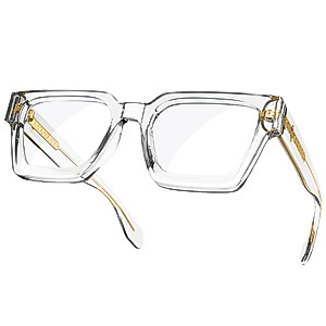 VISOONE Blue Light Blocking Glasses with TR90 Rectangle Frame and Chic Preppy Look for Women Men RIVER