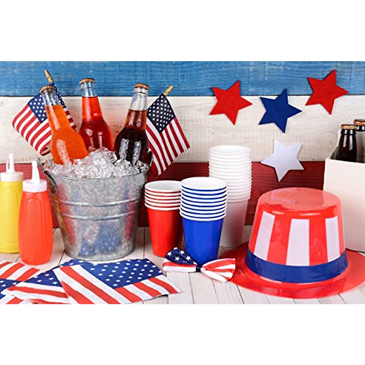 GIFTEXPRESS Set of 12, Proudly Made in U.S.A. Small American Flags 4x6 Inch/Small US Flag/Mini American Stick Flag/American Hand Held Stick Flags Spear Top