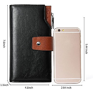 BOSTANTEN Womens Leather Wallets RFID Bundle Genuine Leather Backpack