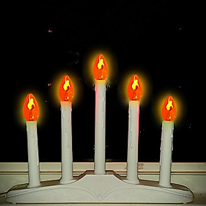 Halloween Flickering Flame Light Bulbs, C7 Orange Flicker Flame Light Bulbs E12 Base Bulb, Flame Light Bulb for Candle Chandelier Nightlight String Lights Christmas Halloween Decor, 1 Watt, 12 Pack