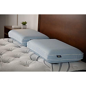 Serta Perfect Sleeper Graphite Infused Memory Foam Pillow, Oversized Traditional, 1 Count (Pack of 1),Grey