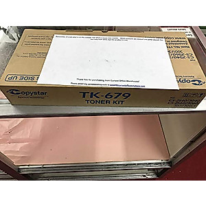 Kyocera 1T02H00CS0 Model TK-679 Black Toner Kit For use with Kyocera KM-2540, KM-2560, KM-3040, KM-3060 and TASKalfa 300i Monochrome Multifunctional Printers; Up to 20000 Pages Yield at 5% Coverage