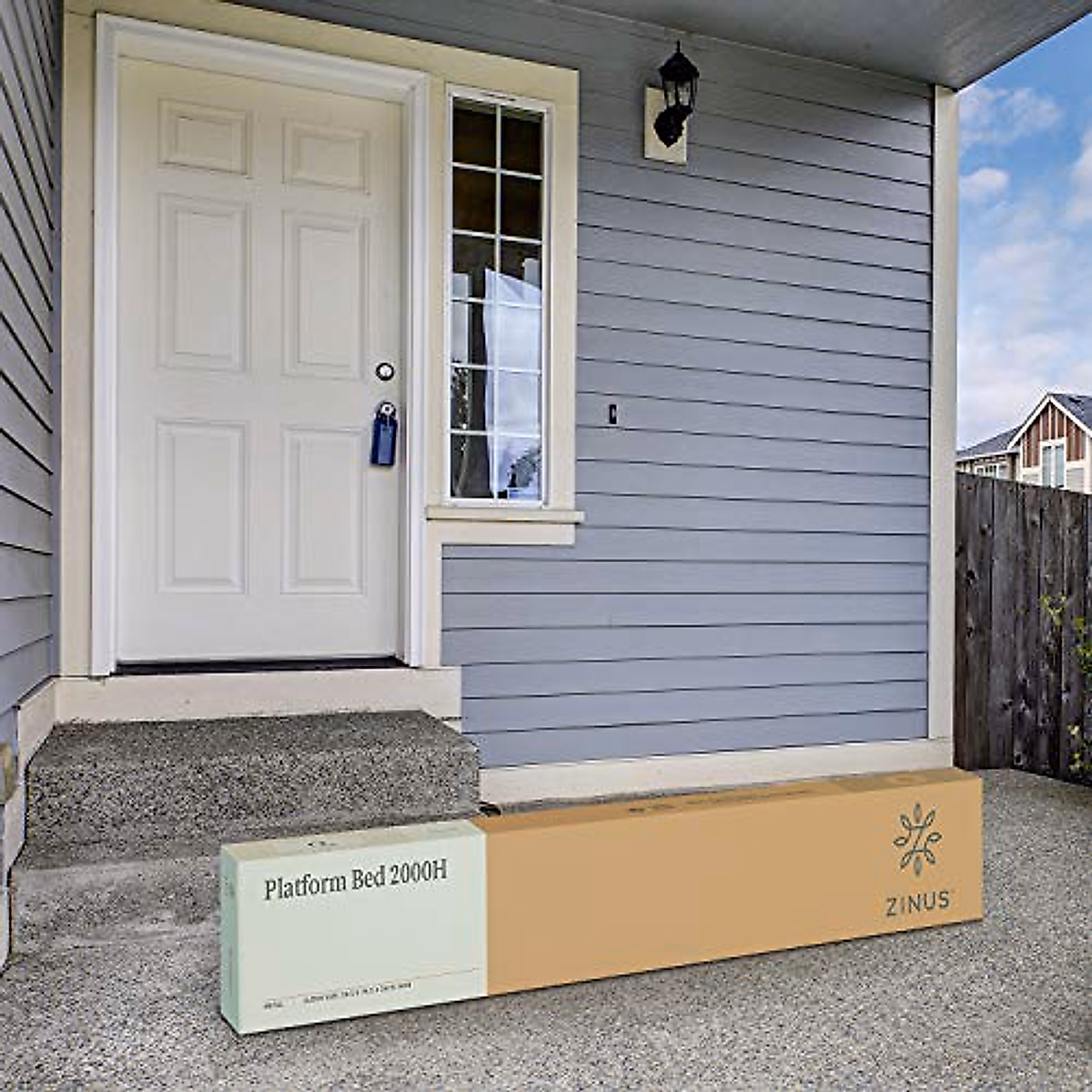 ZINUS Arnav Metal Platform Bed Frame with Headboard / Wood Slat Support / No Box Spring Needed / Easy Assembly, Twin