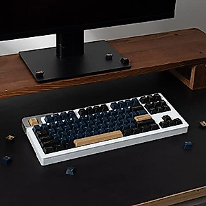 169 Keys Double Shot Keycaps Cherry Profile Blue Samurai Keycaps for 61/64/87/104/108 Cherry Mx Switches ISO ANSI Layout Mechanical Keyboard