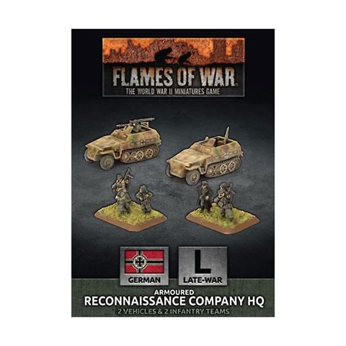 Flames of War: Late War: German: Reconnaissance HQ Platoon (GBX150)