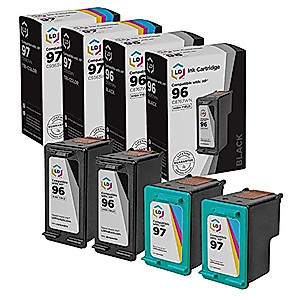 LD Products Ink Cartridge Replacements for HP 96 & 97 (2 Black, 2 Color, 4-Pack) for use in DesignJet: 5940, 5940xi | DeskJet: 5740, 5740xi, 5743, 5745, 5748, 5940, 5940xi, 5943 & 6520