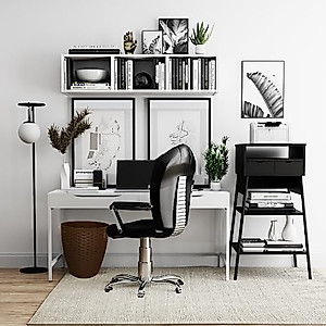 Elly décor Set 2 pz 2.3 gallons Round Trash bin Efficient Trash Can Wastebasket, Fits Under Desk, Kitchen, Home, Office, Durable Plastic Classic Trash bin 9lts Chocolate