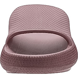 WHITIN Shower Slippers for Women Non Slip Cushioned Slides Size 9 10 Quick Drying Female Floor Outdoor Indoor Fashionable Lightweight Blush 40-41