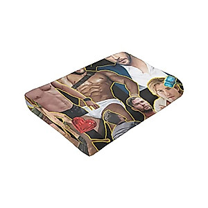 Blanket Chris Hemsworth Soft and Comfortable Warm Fleece Blanket for Sofa,Office Bed car Camp Couch Cozy Plush Throw Blankets Beach Blankets