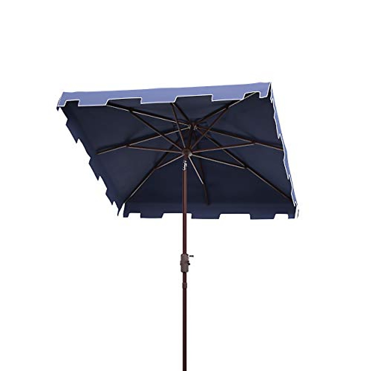 Safavieh PAT8400A Outdoor Zimmerman Navy and White 7'6" Square Market UV Protected Umbrella