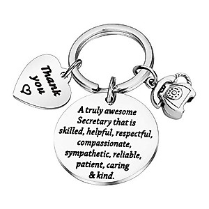 Lywjyb Birdgot Secretary Keychain Secretary Appreciation Gifts Medical Secretary Gift Secretary Retirement Gift (awesome secretary ky)