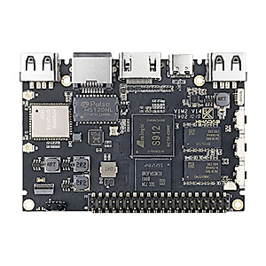 Khadas Single Board Computer,VIM2 Basic Amlogic S912, 1.5GHz 64-bit Octa-Core CPU, T820MP3 GPU,2x2 MIMO 802.11ac WiFi, Gigabit LAN and a USB-C 2.0 Port,a programmable MCU, and Khadas TST(DDR4 2+16GB)