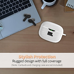 KGDHjuei for JBL Vibe 200TWS/JBL Vibe Beam Case Cover, Silicone Protective Shock Cover Compatible with JBL Vibe 200TWS & JBL Vibe Beam True Wireless Headphones Charging Case with Carabiner (White)