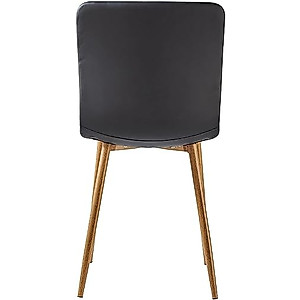 FurnitureR Scandinavian Dining Chairs Set of 4,Side Chairs with Comfy Fabric Cushion PU Back and Sturdy Oak Legs, Accent Chairs for Kitchen Living Dining Room Waiting Room,Grey