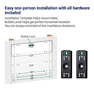Fleximounts 3-Tier 1x3ft Garage Storage Wall Shelving 12-inch-by-36-inch per shelf Height adjustable Floating Shelves (Black)