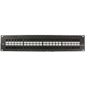 Leviton 69270-U48 Extreme 6+ QuickPort Patch Panel 1RU, Cat 6, 48-Port with Extreme Cat 6+ Connectors