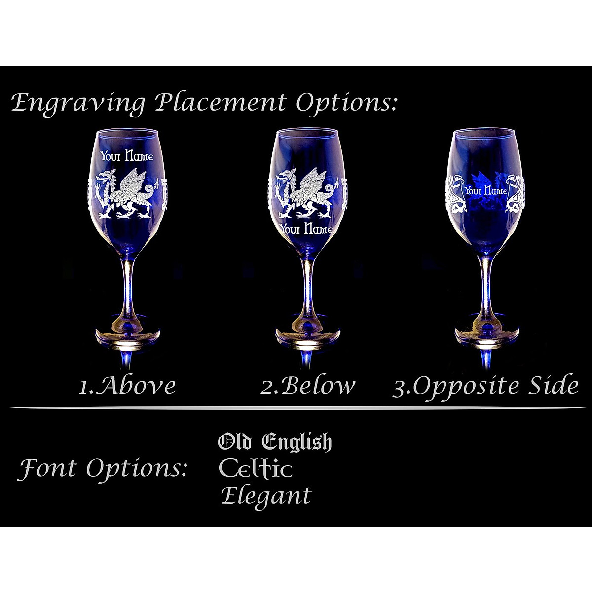 Celtic Love Knot Champagne Flutes Set of Two : Free Personalized Engraving