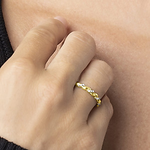 RS Pure by Ross-Simons Diamond-Accented Twisted Ring in 14kt Yellow Gold. Size 6