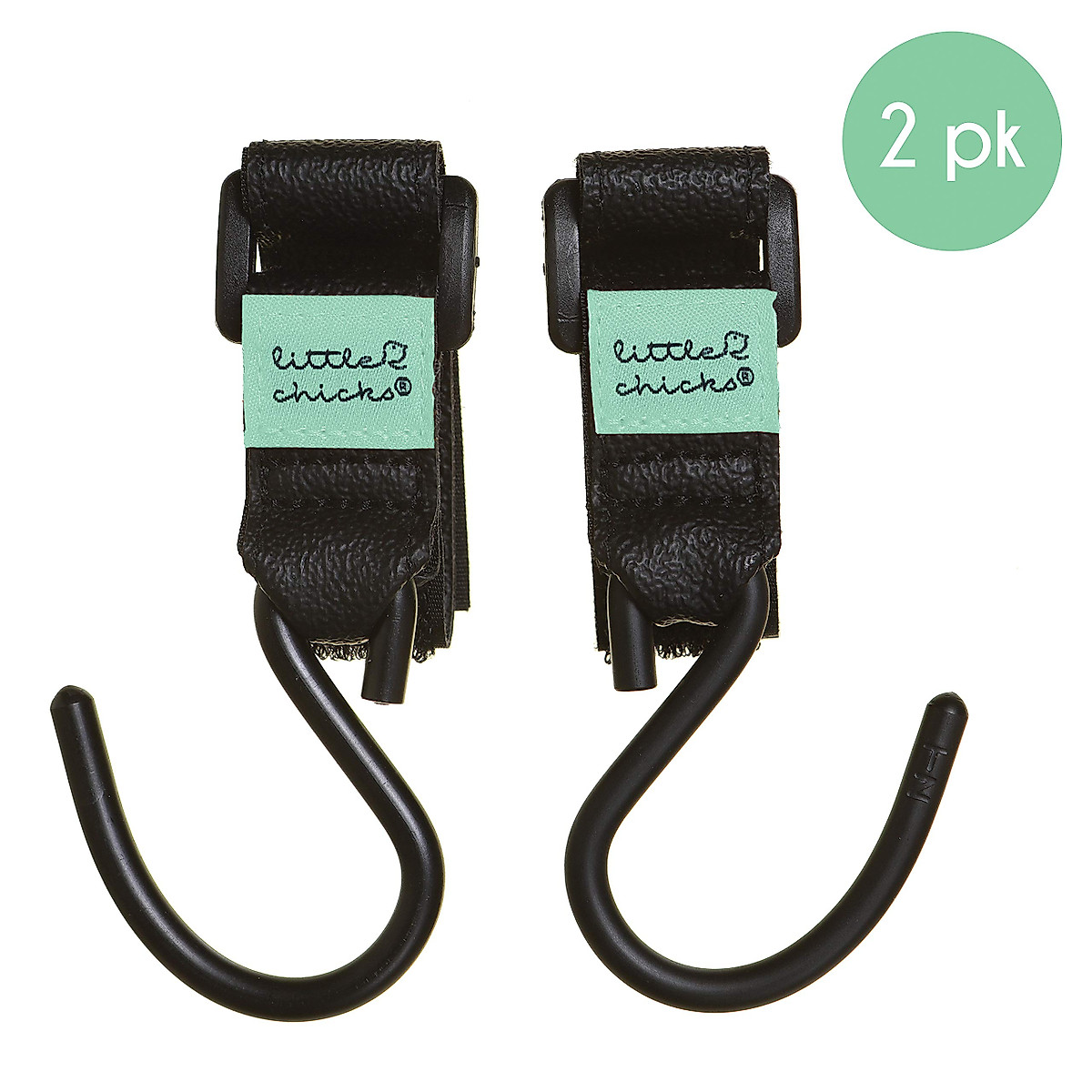 Little Chicks Baby Stroller Organizer Hook Clip for Purse and Bags - 2 Pack - Model CK096