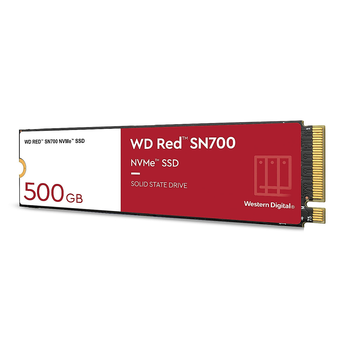 Western Digital 500GB WD Red SN700 NVMe Internal Solid State Drive SSD for NAS Devices - Gen3 PCIe, M.2 2280, Up to 3,430 MB/s - WDS500G1R0C