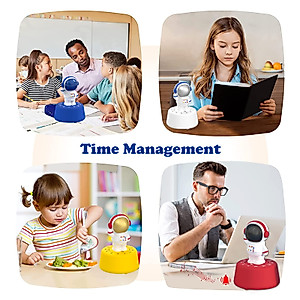 Cartoon Timer Kids Cute Kitchen Timer, Astronaut Learning Management Timer, Reminder No Batteries for Study Work Exercise Training Home Desktop Decor (Blue)