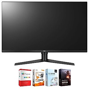 LG 32GK650F-B 32-inch Class QHD Gaming Monitor with FreeSync 31.5-inch Diagonal Bundle with Elite Suite 18 Standard Editing Software Bundle and 1 YR CPS Enhanced Protection Pack
