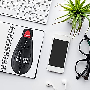 6 Buttons Keyless Entry Remote Control Car Key Fob for Chrysler Town and Country 2008-2016 Dodge Grand Caravan 2008-2020（M3N5WY783X） Pack of 2