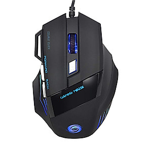 A868 Fantastic Alternating Light USB 2.0 7-Button Wired Game Mouse Black