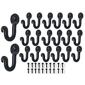 Pack of 20 Large Penny Single Robe Hook 2 Inch Iron Blacksmith Key Holder Towel, Handbags, Hat Hanging Perfect for Bathroom, Kitchen, Living Room by The Metal Magician