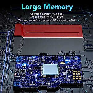 ciciglow 10.1 Inch HD Tablet Multifunction 6GB RAM 64GB ROM 8 Core MTK6750 Chip Tablet PC for 11 US Plug 110-240V (Gray)