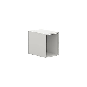 Lorell White Single Cubby Base Storage Adder Unit, 15.8" x 11.8" x 17.8"