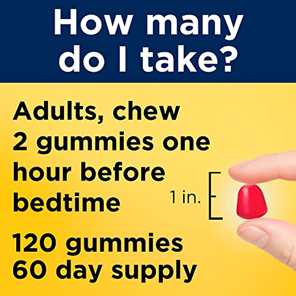 Nature Made Melatonin 10mg per serving, Maximum Strength 100% Drug Free Sleep Aid for Adults, 120 Gummies, 60 Day Supply