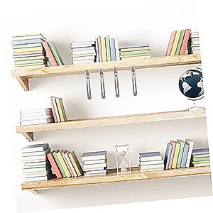 CRILSTYLEO 5pcs L-Shaped Gusset with Groove Angle Brackets for Wood Shelf Brackets for Shelves Wire Rack Shelving Corner Shelves Stainless Steel Shelves Shelf Support Bracket Shelf Bracket