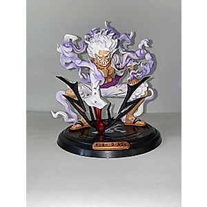 TenseiMe, Monkey. D Luffy Gear 5 Fifth Action Figure 20cm/7.9inch PVC Anime Action Figure (White)