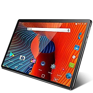 Tablet 10.1 Inch Android 3G Phone Tablets with 32GB Storage Dual Sim Card 5MP Camera, WiFi, Bluetooth, GPS, Quad Core, HD Touchscreen, Support 3G Phone Call (Black)