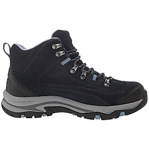 Skechers womens Hiker Hiking Boot, Navy/Grey, 7 US