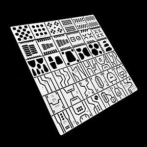 for Hobby Model Craft GK Tool Carving Auxiliary Ruler Stainless Steel Drill Hole Detail Maker Scribe line Stencil , 36 PCS in 1 (AJ0094)