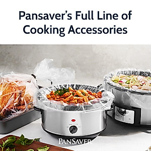 PanSaver Disposable Pan Covers for Shrink Tight Food Storage & Easy Transportation - Commercial Food Cover (6 & 7 Quart Round Pan - 15 x 6 IN)