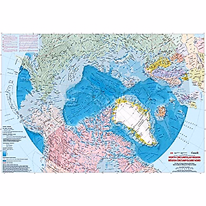 Greenland & North Pole Travel Reference Map 1:3M/1:9M 2018***