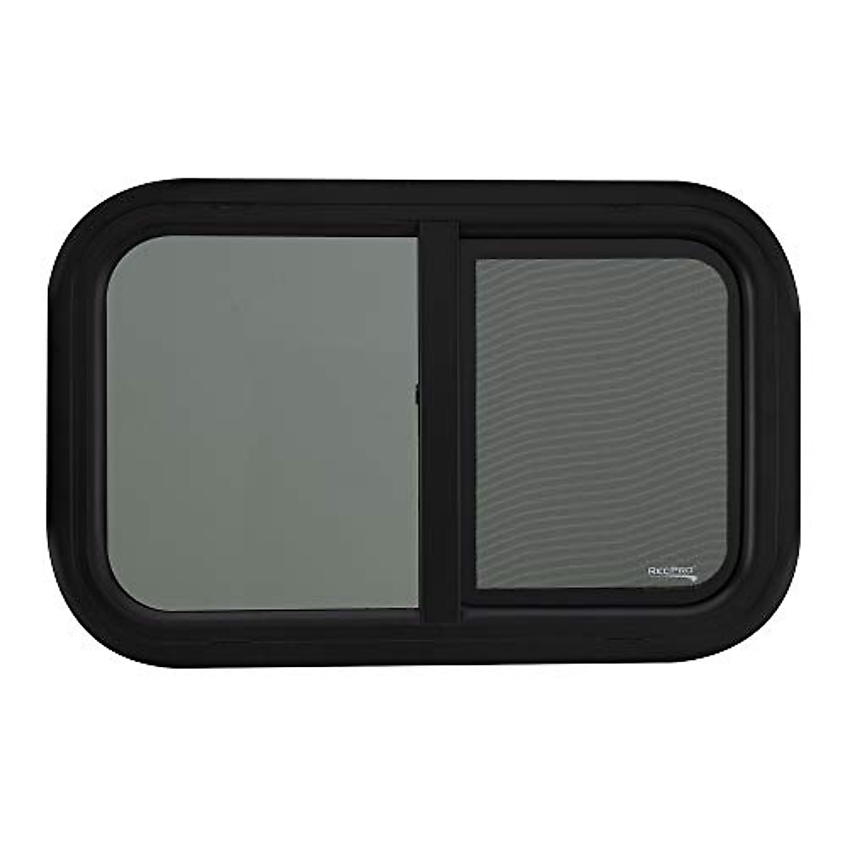 RecPro RV Window | 24" W x 15" H | Teardrop Horizontal Slide | RV Window Replacement | Optional 1 1/2" Trim (2 Windows, with Trim Kit) | Made in USA