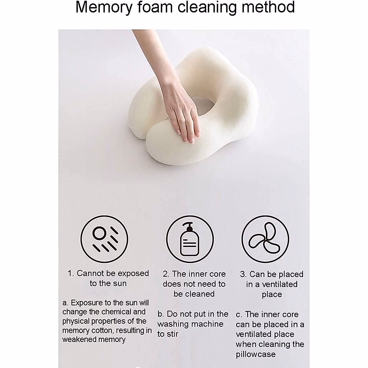 JYYBN Travel Pillow 100% Pure Memory Foam Neck Pillow, Chin and Neck Support Cushion U Shaped Portable Travel Pillow for Kids Adults Aircraft Car Train Office