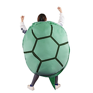 SEAHOME Wearable Turtle Shell Pillows，Turtle Plush Pillow Stuffed Animal Costume for Kids Adults ， Plush Toy Funny Dress Up Creative Gifts (Green, 51 inch)