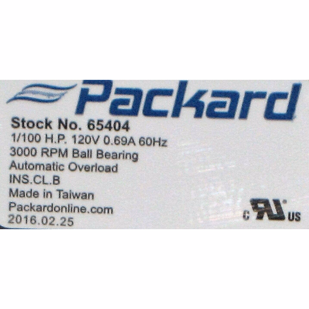 Packard Draft Inducer Furnace Fan Motor 65404 for Intertherm Miller Nordyne