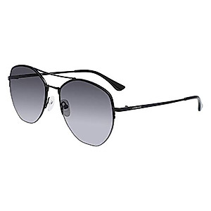 Calvin Klein Women's CK20121S Pilot Sunglasses, Black, 57/17/140