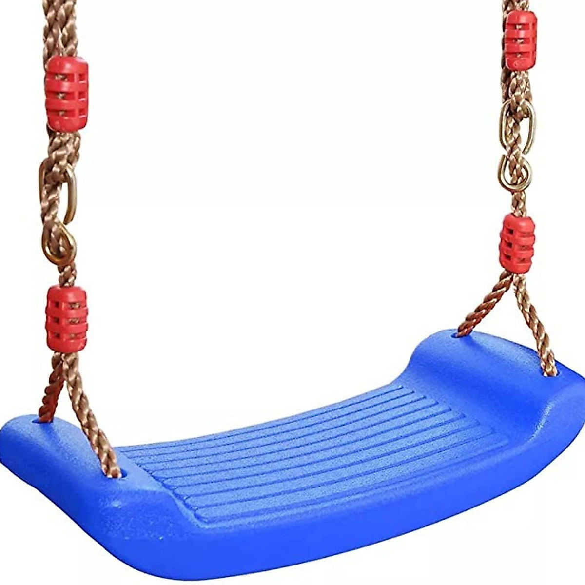TENDU Blue-Hard Plastic Swing Seat for Little Tikes Children with Anti-Rust Chains Thermoplastic Coated Comfortable Swingset for Rope/Tree Swing Suitable for Outdoor & Indoor, Playground, Jungle & Gym