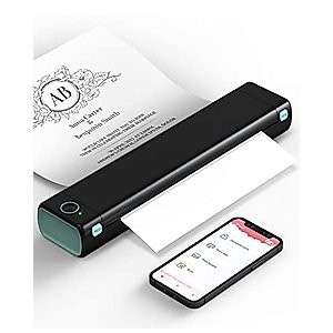 Phomemo Portable Printer Wireless for Travel, [New] M08F-Letter Bluetooth Mobile Printer Support 8.5" X 11" US Letter, No-Ink Thermal Compact Printer, Compatible with Android and iOS Phone & Laptop