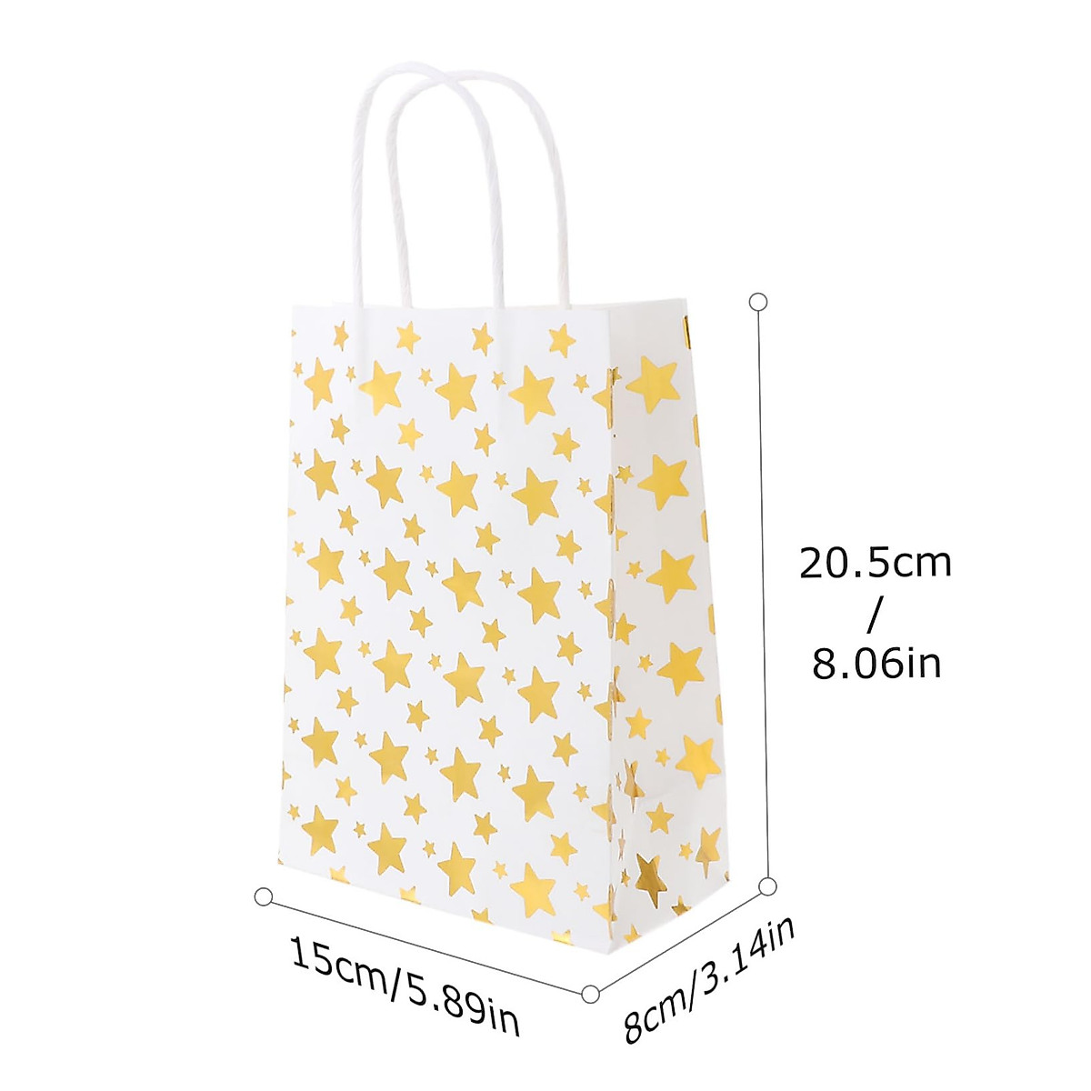 SOLUSTRE 24 Pcs Kraft Paper Gift Bag Gift Wrapping Bags Goodie Bags for Kids Xmas Gift Pouches Halloween Grocery Bags Drawstring Gift Bags Kids Gift Bags Christmas Customized Child Tote Bag